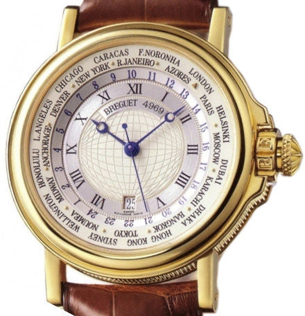 Breguet Marine Hora Mundi 24 Time Zones 18K Yellow Gold Men's Watch ...